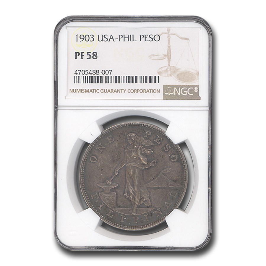 Buy 1903 US Philippines Silver Peso PF-58 NGC | APMEX