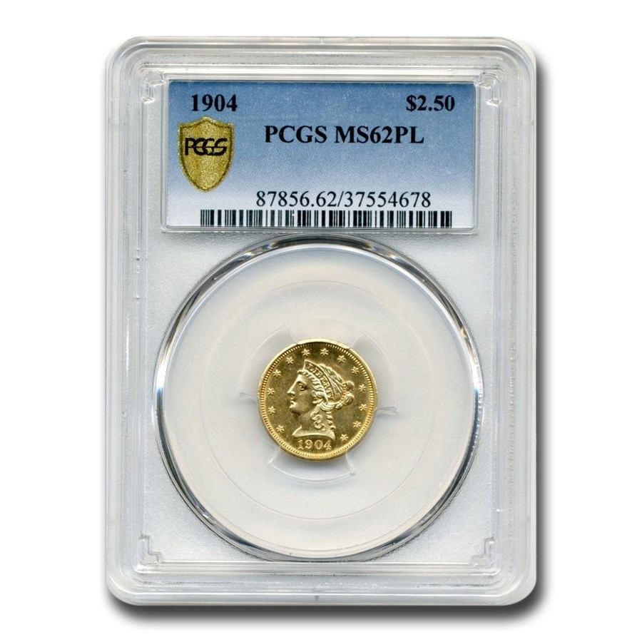 Buy 1904 $2.50 Liberty Gold Quarter Eagle MS-62 PCGS (PL) | APMEX