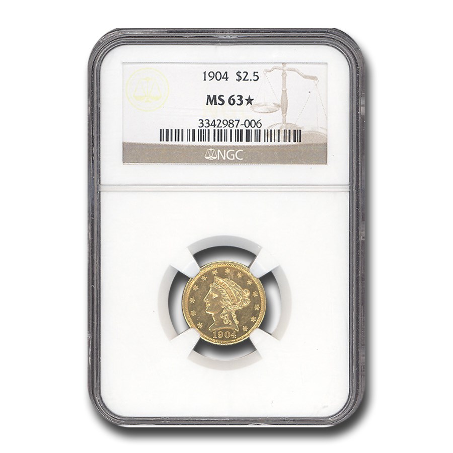 Buy 1904 $2.50 Liberty Gold Quarter Eagle MS-63* NGC | APMEX