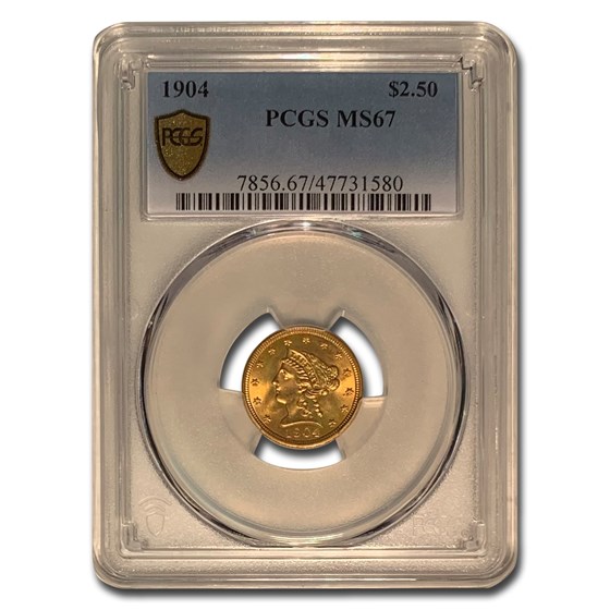 Buy 1904 $2.50 Liberty Gold Quarter Eagle MS-67 PCGS | APMEX