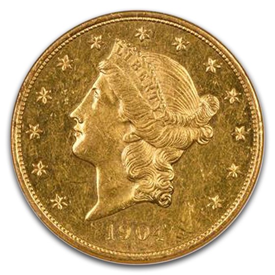 Buy 1904 $20 Liberty Gold Double Eagle MS-61 NGC (PL) | APMEX