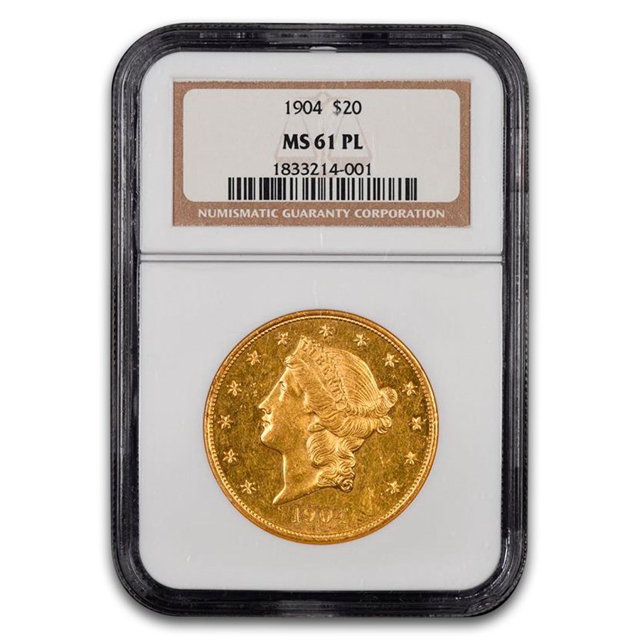Buy 1904 $20 Liberty Gold Double Eagle MS-61 NGC (PL) | APMEX