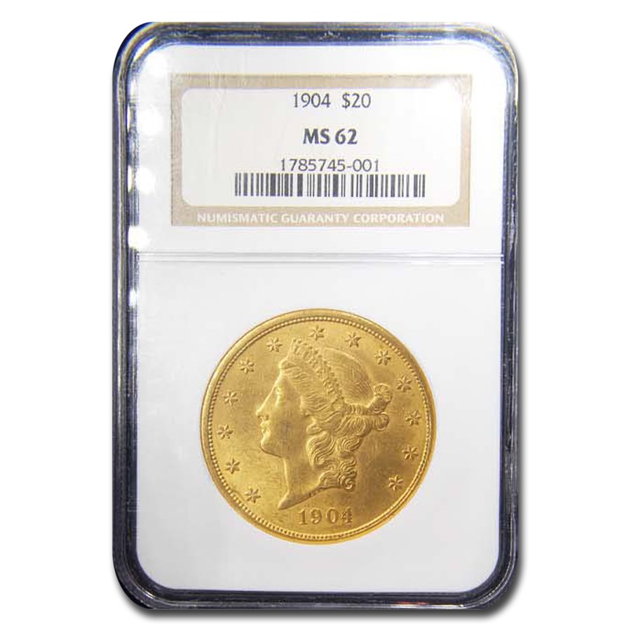 Buy 1904 $20 Liberty Gold Double Eagle MS-62 NGC | APMEX