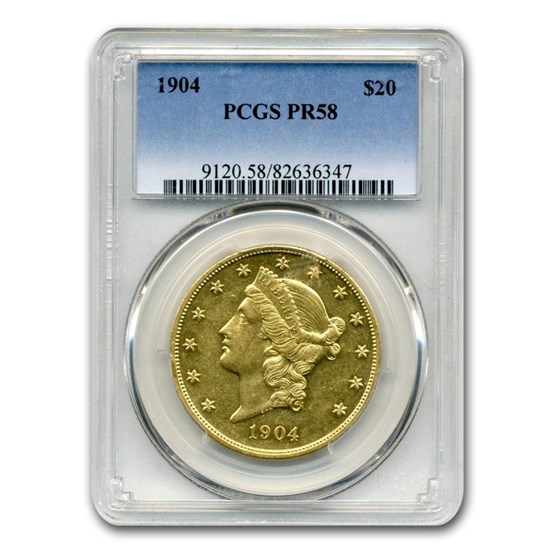 Buy 1904 $20 Liberty Gold Double Eagle PR-58 PCGS | APMEX Buy 1904 $20 Liberty Gold Double Eagle PR-58 PCGS | APMEX
