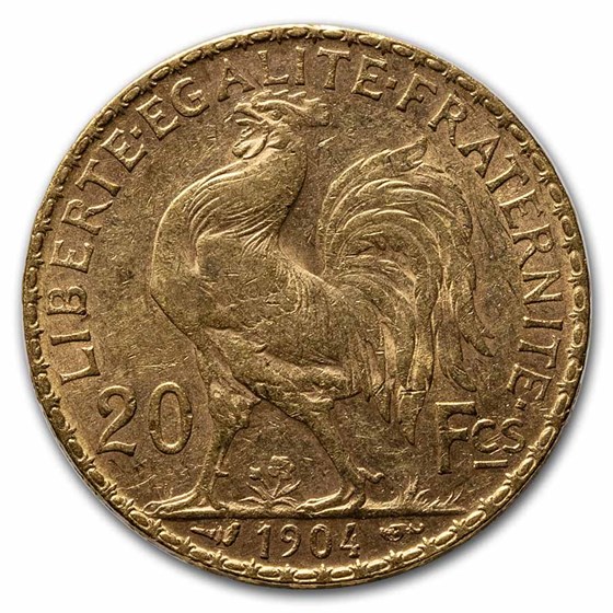 Buy 1904 France Gold 20 Francs Rooster AU | APMEX