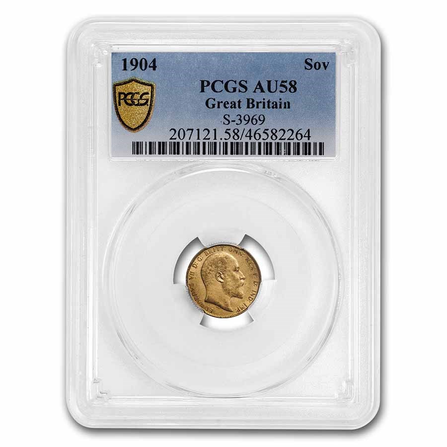 Buy 1904 Great Britain Gold Sovereign Edward VII AU-58 PCGS | APMEX