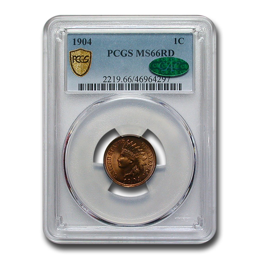 1904 Indian Head Cent MS-66 PCGS CAC (Red)
