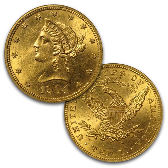 Buy 1904 Liberty Gold 4-Coin Type Set MS-62 NGC ($2.50, $5, $10, $20 ...