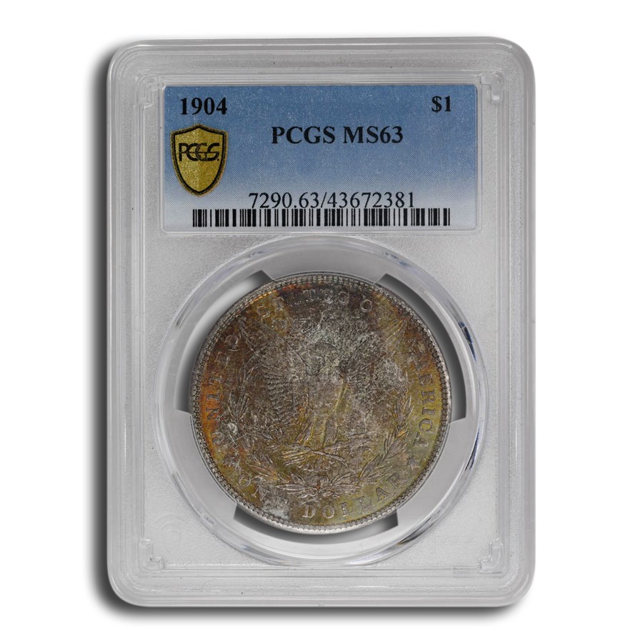 Buy 1904 Morgan Dollar MS-63 PCGS (Beautiful Toning) | APMEX
