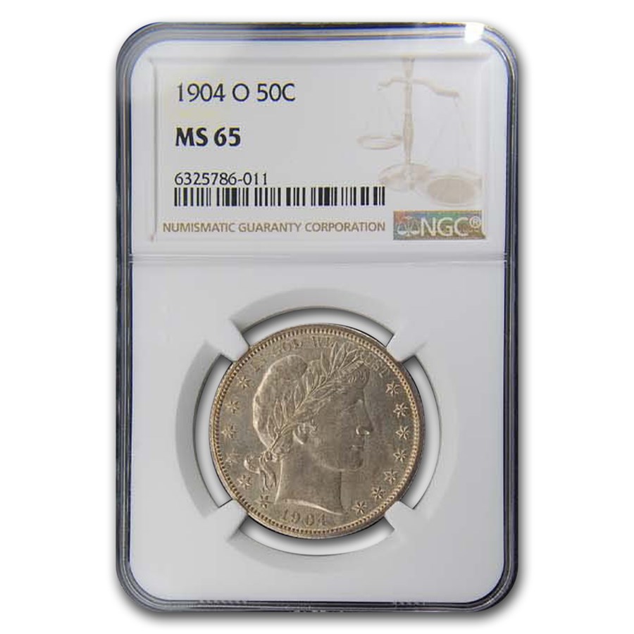 Buy 1904-O Barber Half Dollar MS-65 NGC | APMEX