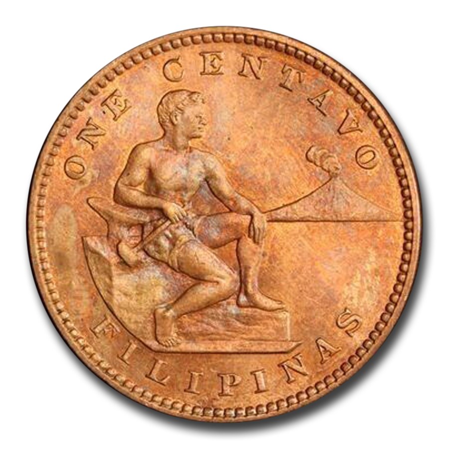 1904 Philippines Centavo MS-63 PCGS (Red/Brown)