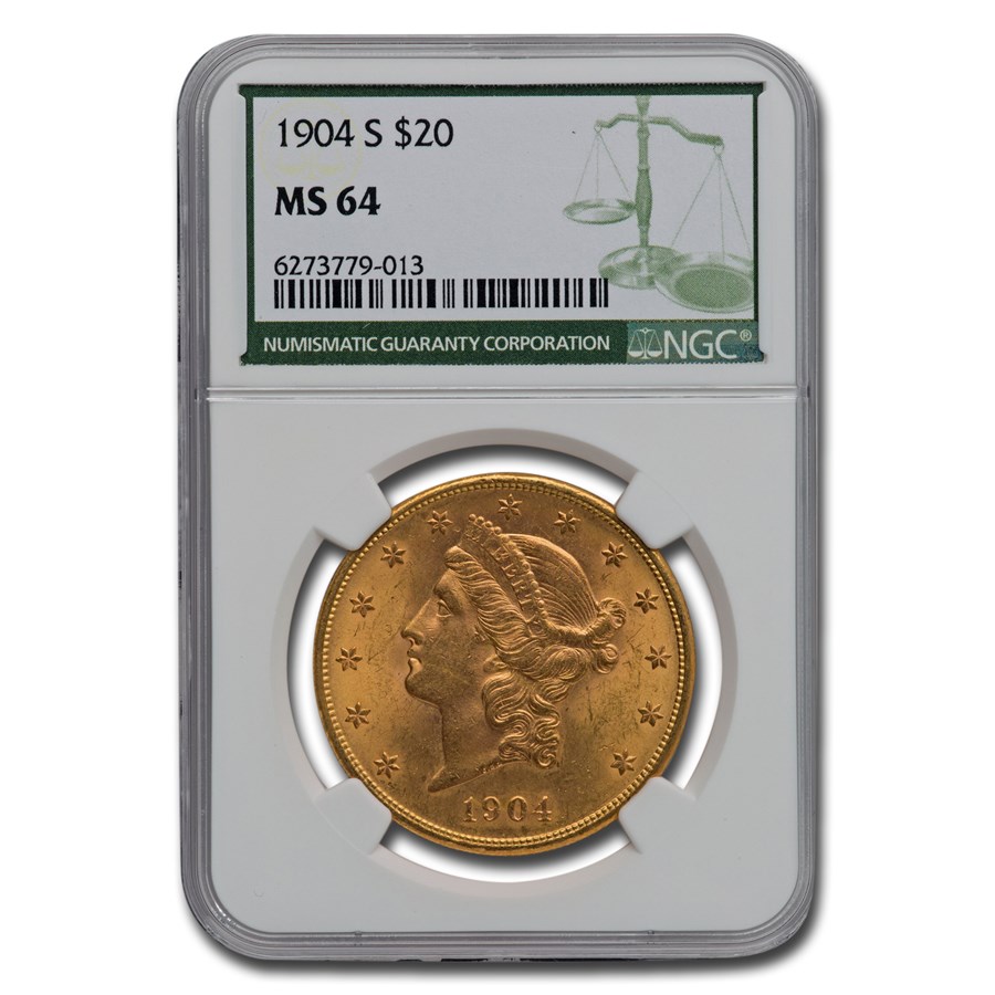 Buy 1904-S $20 Liberty Gold Double Eagle MS-64 | APMEX