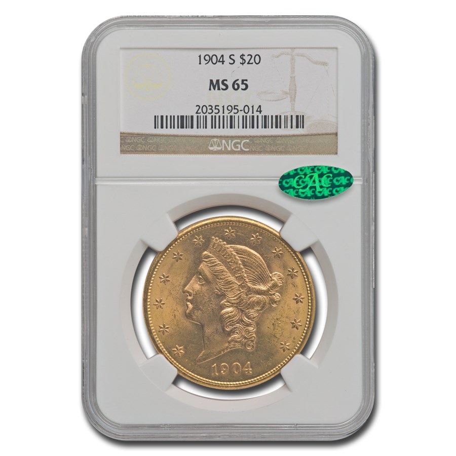 Buy 1904-S $20 Liberty Gold Double Eagle MS-65 NGC CAC | APMEX