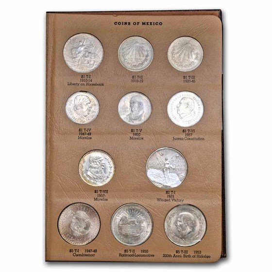 1905-1968 Mexico 55-Coin Type Set