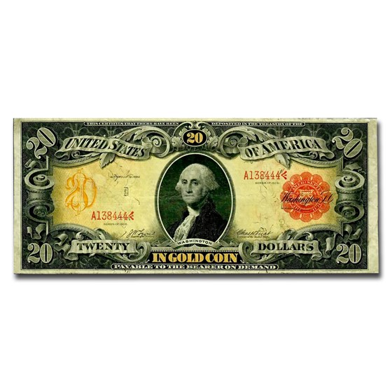 Buy 1905 $20 Gold Certificate Technicolor Note VF-25 PMG | APMEX
