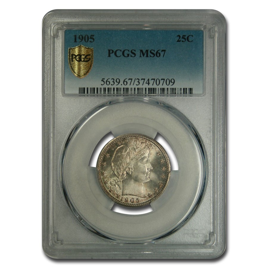 Buy 1905 Barber Quarter MS-67 PCGS | APMEX