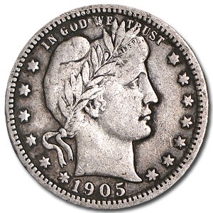 Buy 1905 Barber Quarter VF (Details) | APMEX