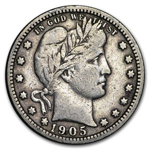 Buy 1905 Barber Quarter VF | APMEX