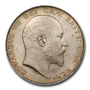 1905 Great Britain Silver 1/2 Crown Edward VII MS-64 NGC