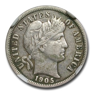 Buy 1905-O Barber Dime VF-30 NGC (Micro O) | APMEX