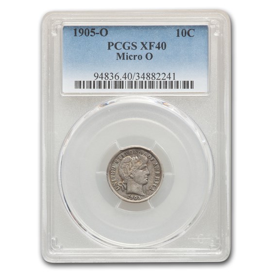 Buy 1905-O Barber Dime XF-40 PCGS (Micro O) | APMEX