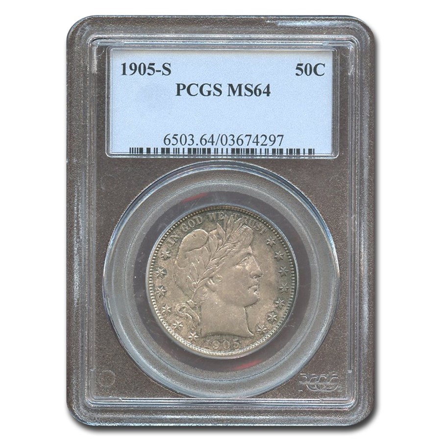 Buy 1905-S Barber Half Dollar MS-64 PCGS | APMEX