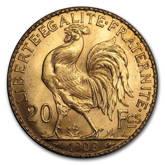 Buy 1906-1914 France Gold 20 Francs Rooster BU (9-Coin Set) | APMEX