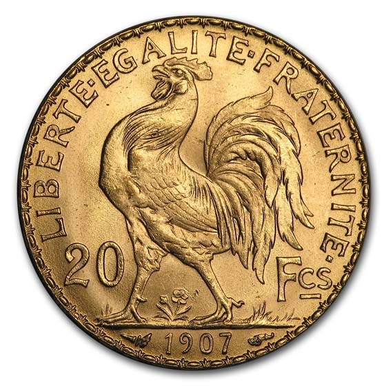 Buy 1906-1914 France Gold 20 Francs Rooster BU (9-Coin Set) | APMEX