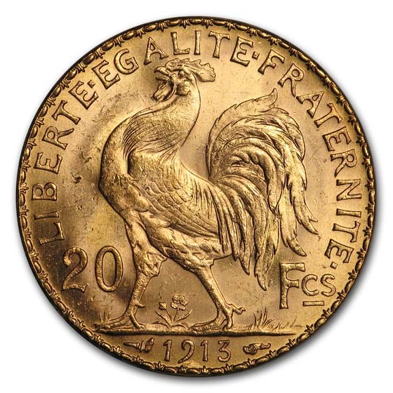 Buy 1906-1914 France Gold 20 Francs Rooster BU (9-Coin Set) | APMEX