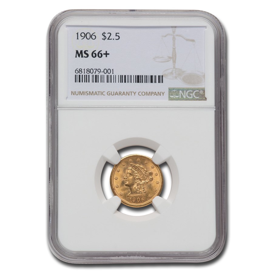 Buy 1906 $2.50 Liberty Gold Quarter Eagle MS-66+ NGC | APMEX
