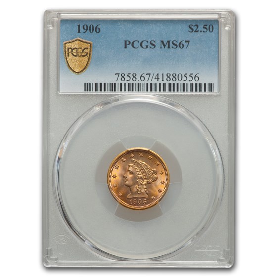 Buy 1906 $2.50 Liberty Gold Quarter Eagle MS-67 PCGS | APMEX