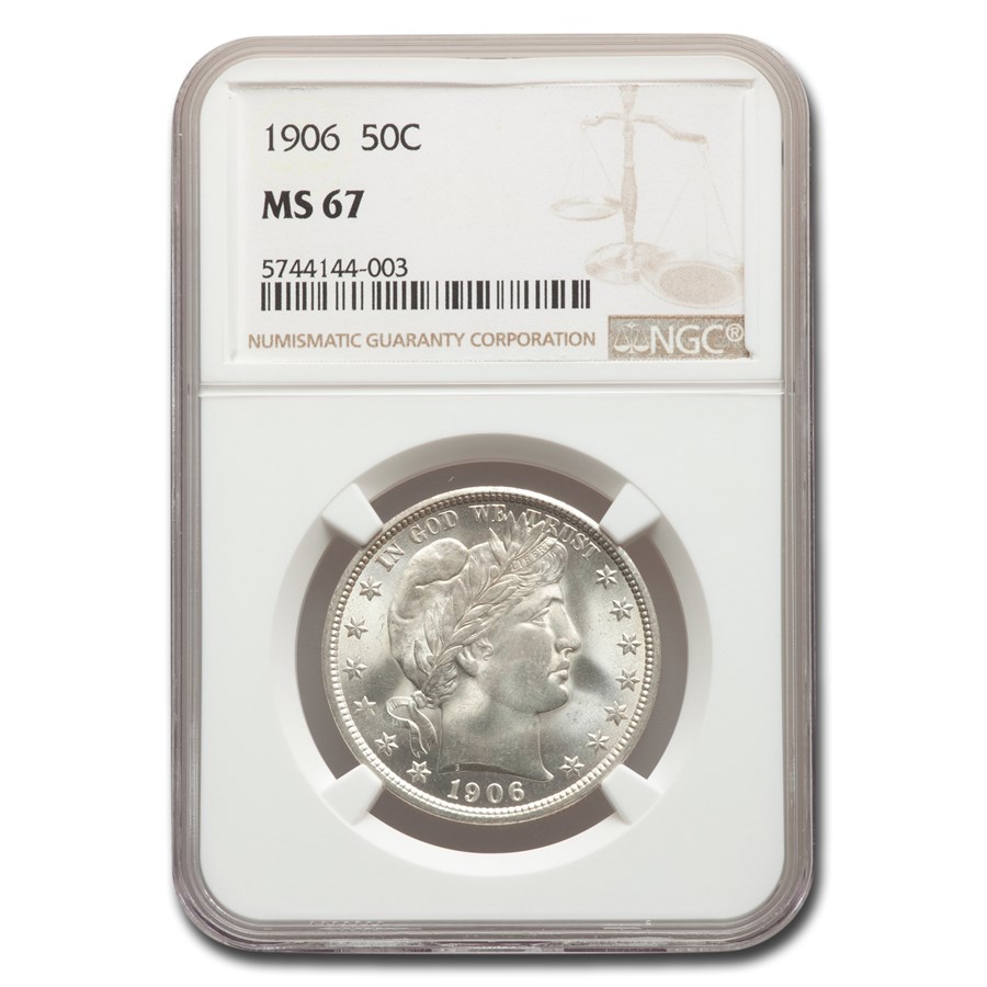 Buy 1906 Barber Half Dollar MS-67 NGC | APMEX