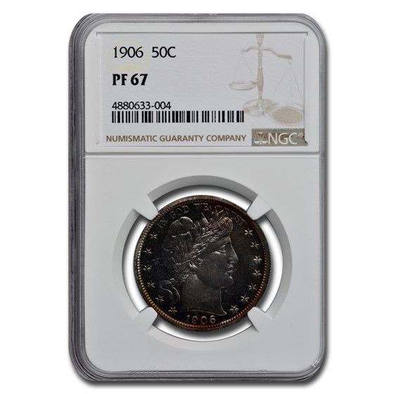 Buy 1906 Barber Half Dollar PF-67 NGC | APMEX