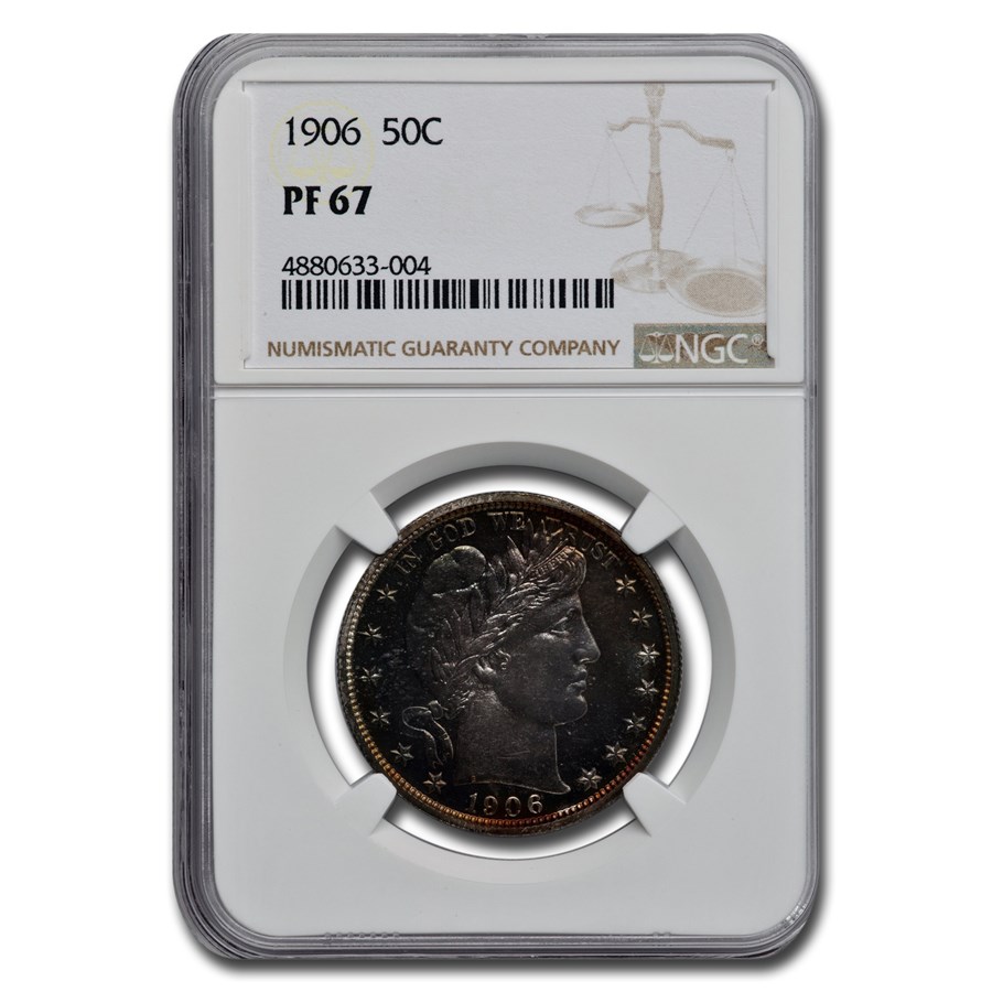 Buy 1906 Barber Half Dollar PF-67 NGC | APMEX