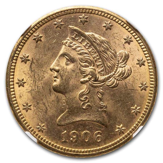 Buy 1906-D $10 Liberty Gold Eagle MS-62 NGC | APMEX
