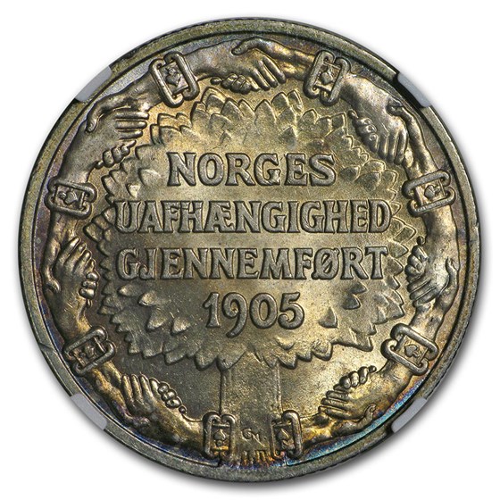 Buy 1906 Norway Silver 2 Kroner Norway Independence MS-65 NGC | APMEX