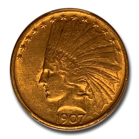 Buy 1907 $10 Indian Gold Eagle AU-55 PCGS | APMEX