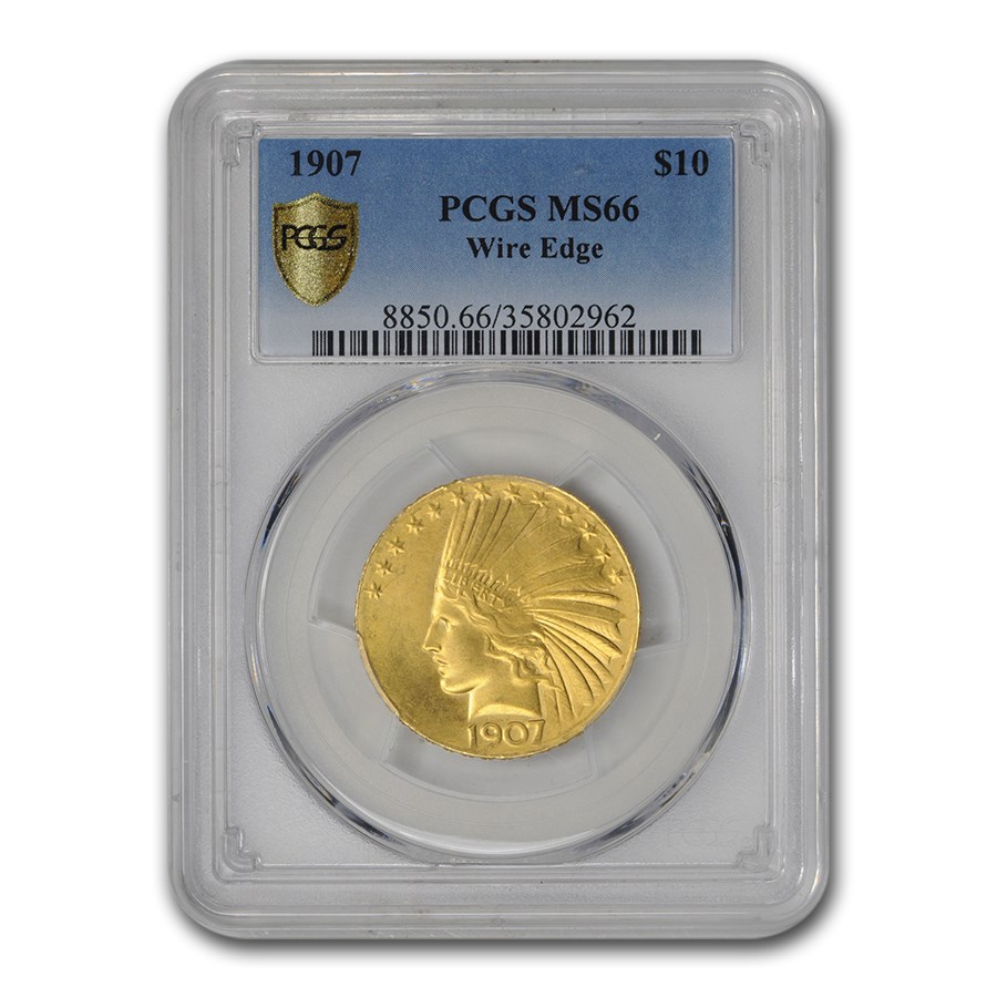 Buy 1907 $10 Indian Gold Eagle MS-66 PCGS (Wire Edge) | APMEX