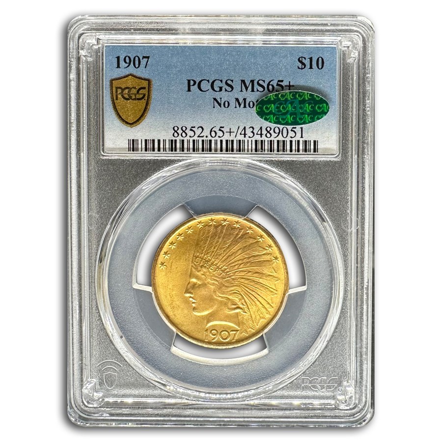 Buy 1907 $10 Indian Gold Eagle No Motto MS-65+ PCGS CAC | APMEX