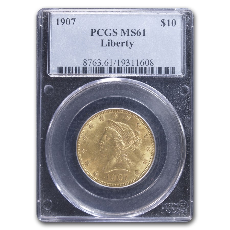 Buy 1907 $10 Liberty Gold Eagle MS-61 PCGS | APMEX