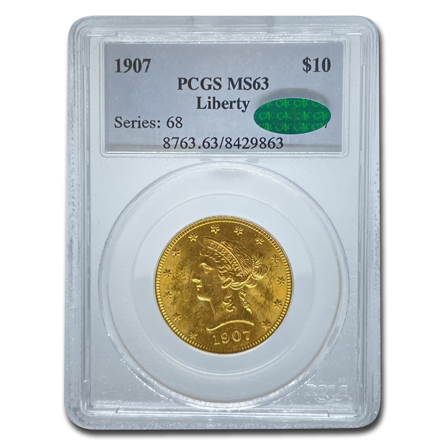 Buy 1907 $10 Liberty Gold Eagle MS-63 PCGS CAC | APMEX