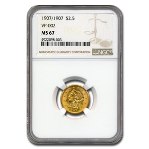 Buy 1907/1907 $2.50 Liberty Gold Quarter Eagle MS-67 NGC (VP-002) | APMEX