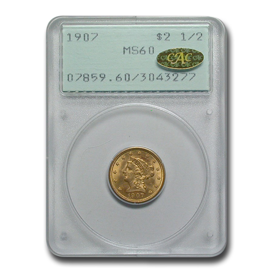 Buy 1907 $2.50 Liberty Gold Quarter Eagle MS-60 PCGS (Gold CAC) | APMEX