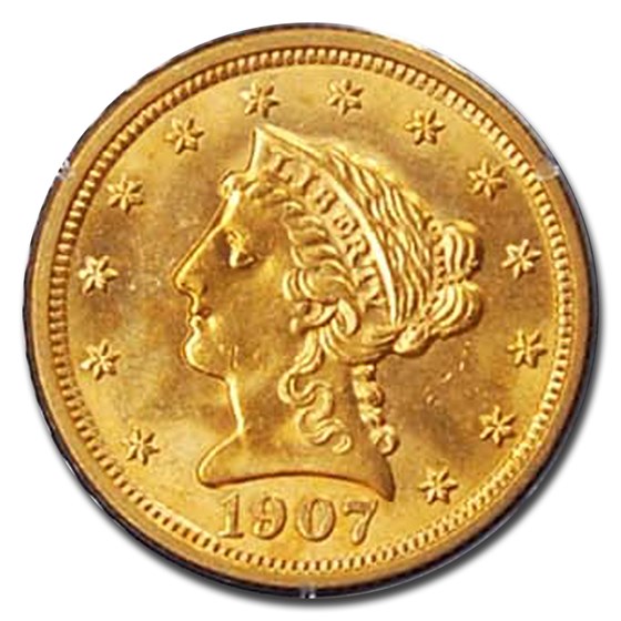 Buy 1907 $2.50 Liberty Gold Quarter Eagle MS-62 PCGS CAC | APMEX