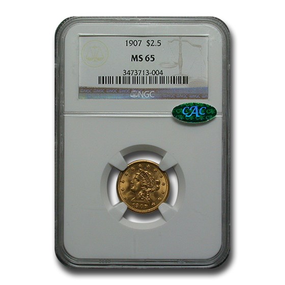 Buy 1907 $2.50 Liberty Gold Quarter Eagle MS-65 NGC CAC | APMEX