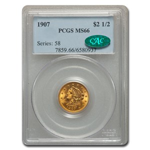 Buy 1907 $2.50 Liberty Gold Quarter Eagle MS-66 PCGS CAC | APMEX