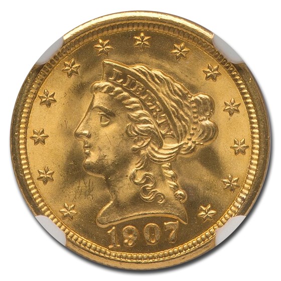 Buy 1907 $2.50 Liberty Gold Quarter Eagle MS-67 NGC | APMEX