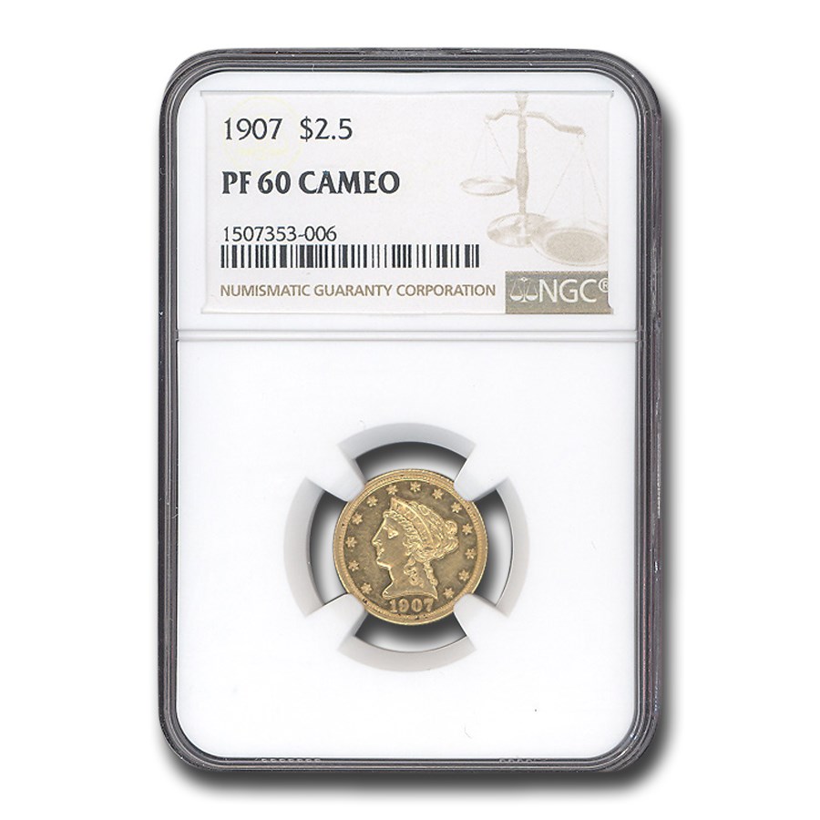 Buy 1907 $2.50 Liberty Gold Quarter Eagle PF-60 Cameo NGC | APMEX