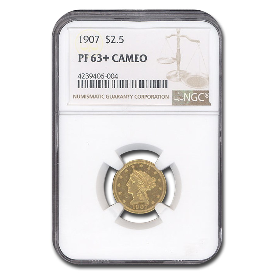 Buy 1907 $2.50 Liberty Gold Quarter Eagle PF-63+ Cameo NGC | APMEX
