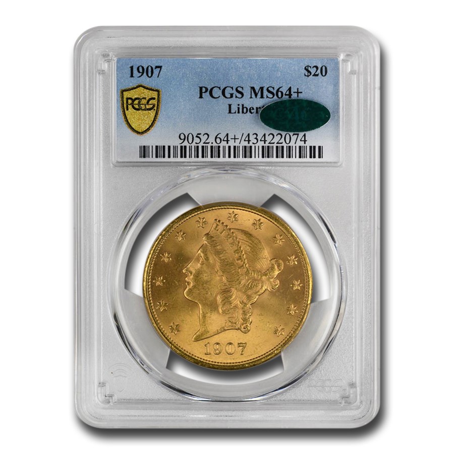 Buy 1907 $20 Liberty Gold Double Eagle MS-64+ PCGS CAC | APMEX
